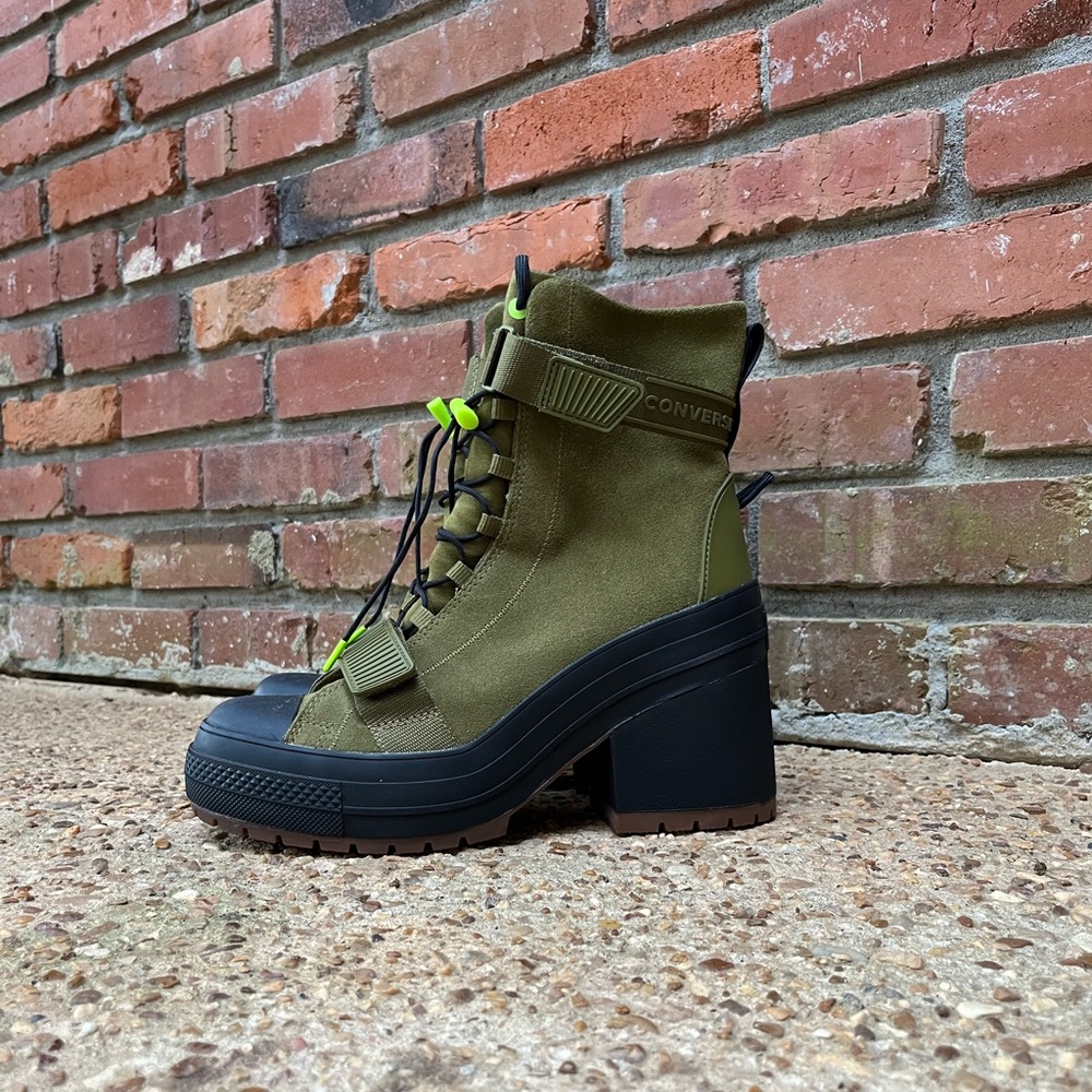 Converse Gr82 Combat Boots Olive Green And Black Size… - Gem